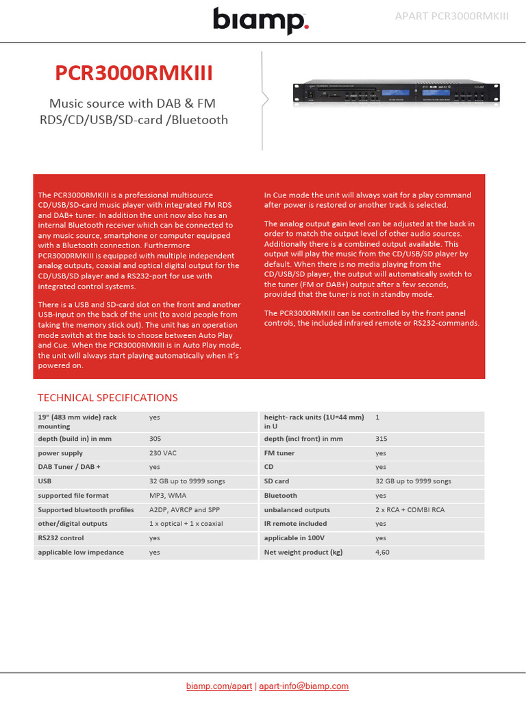 Professional Audio Player System | PDF | Usb | Computer Engineering