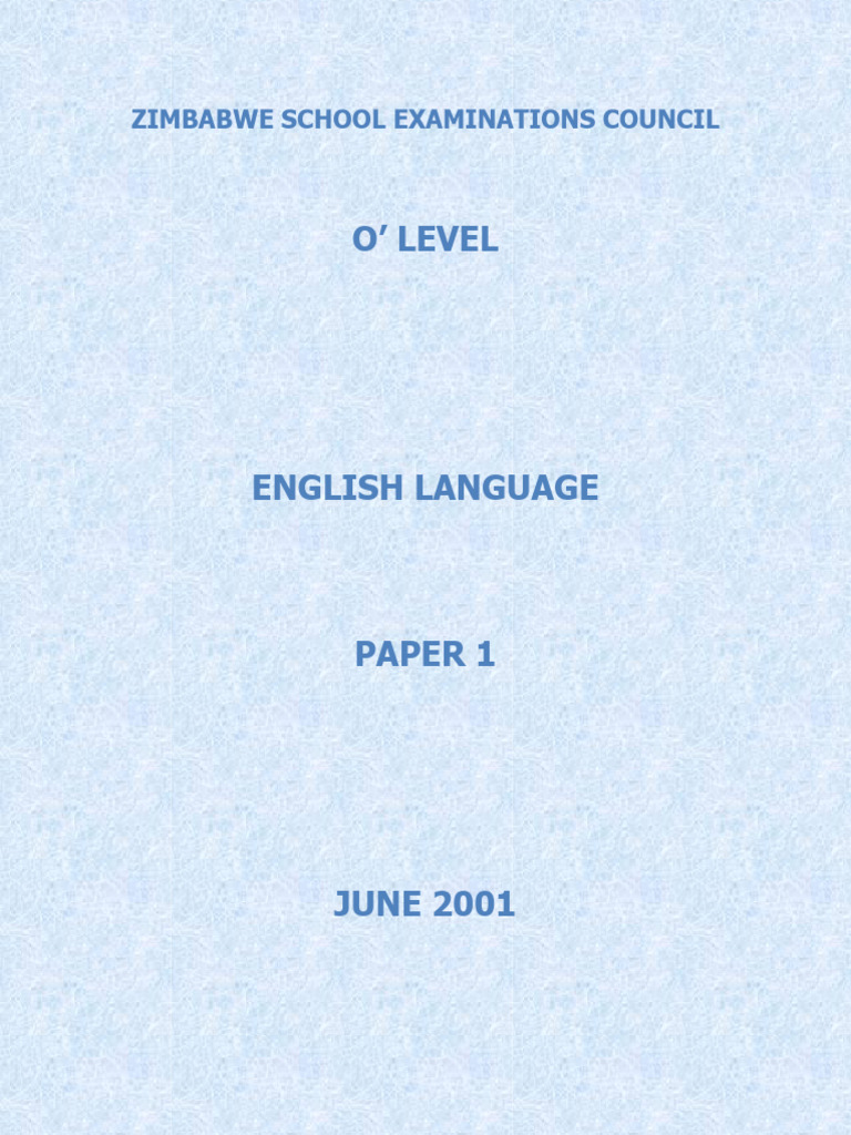 O' Level English Paper 1 Topics | PDF