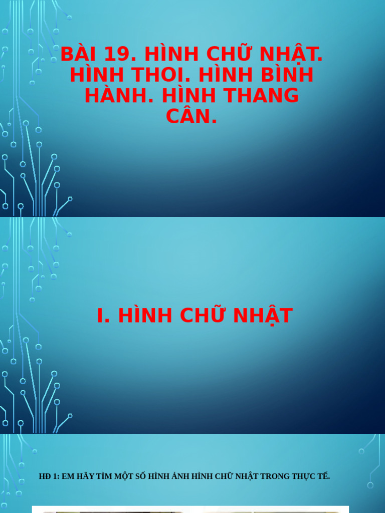 Bài 19.Hình chữ nhật, hình thoi, hình bình hành, hình thang cân TOÁN 6 | PDF