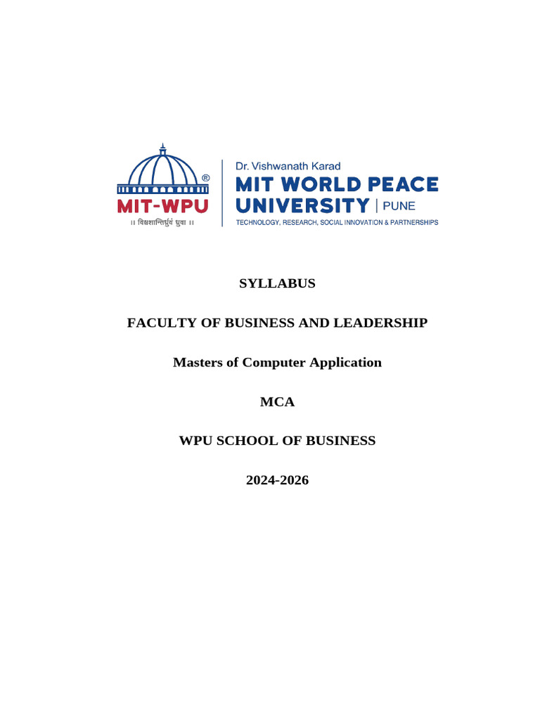 Fy Mca 2024 Syllabus | PDF | Databases | Computer Network