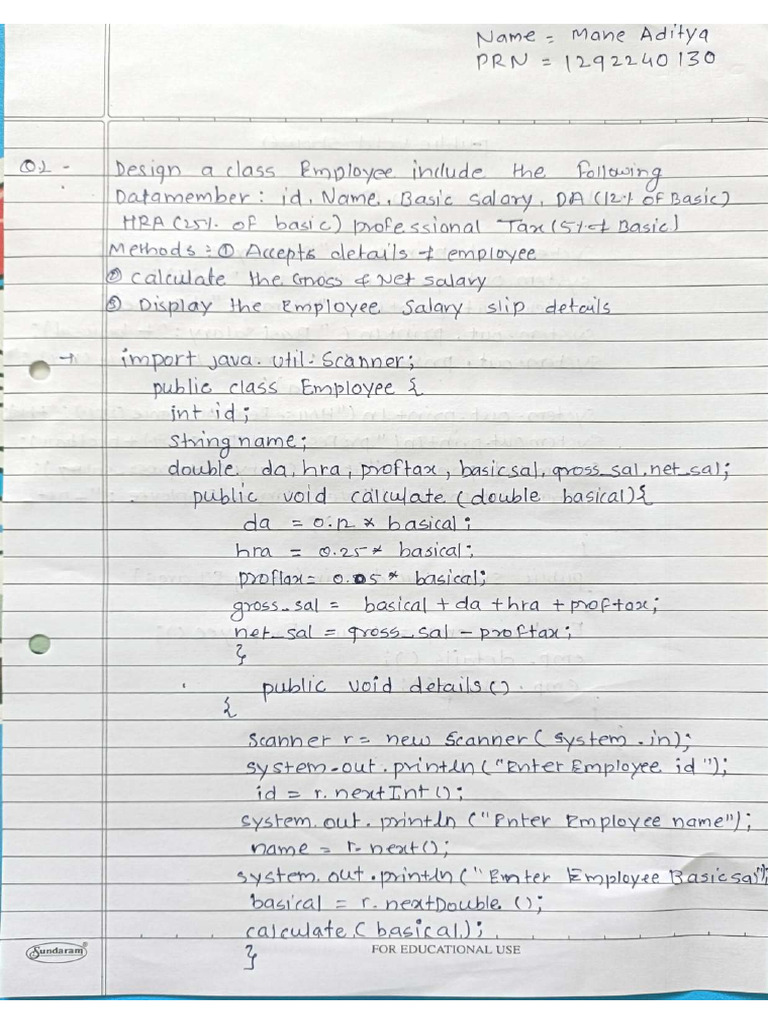 Java Fat 01 - Q1 | PDF