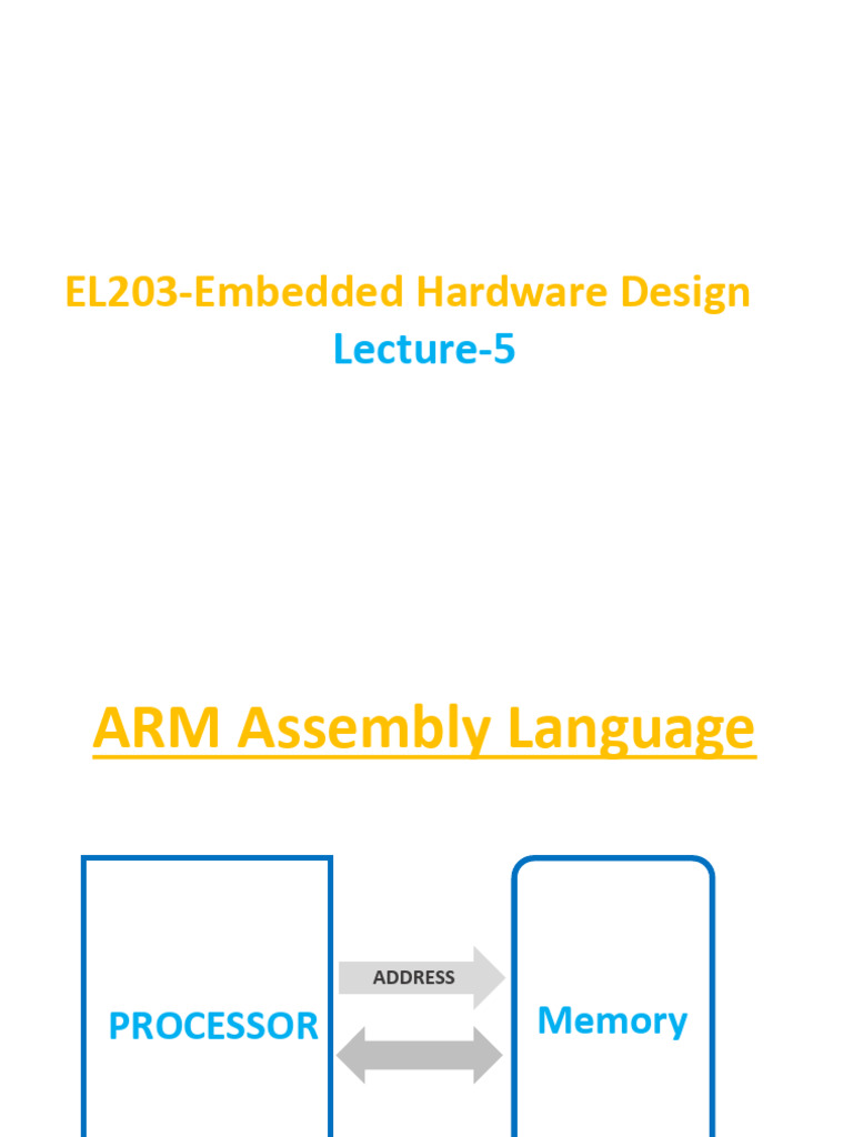 EL203 Lec5 | PDF | Assembly Language | Computer Architecture