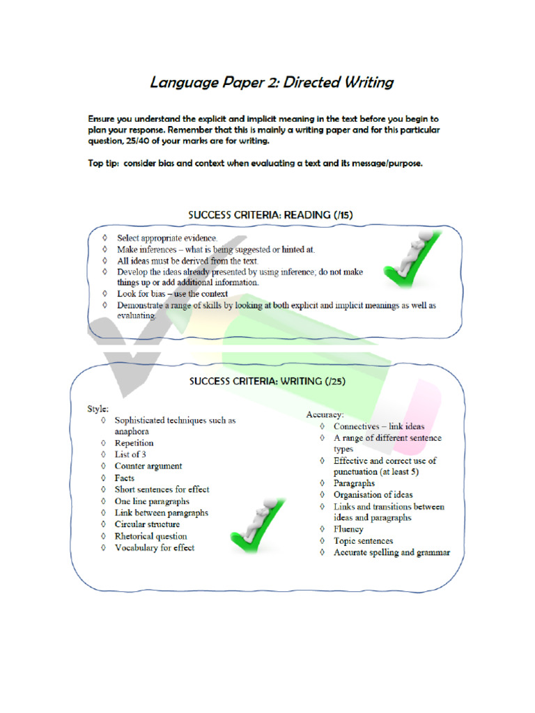 Directed Writing | PDF