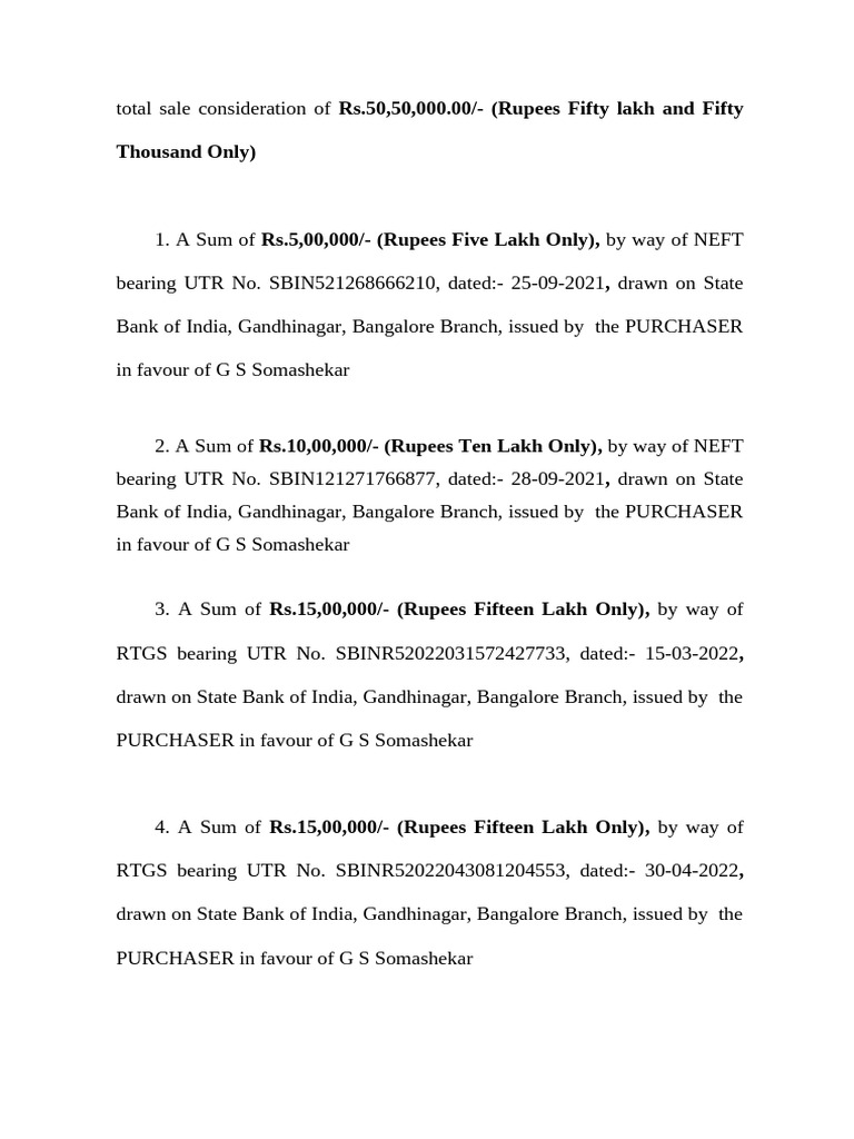 Payments Somashekar | PDF