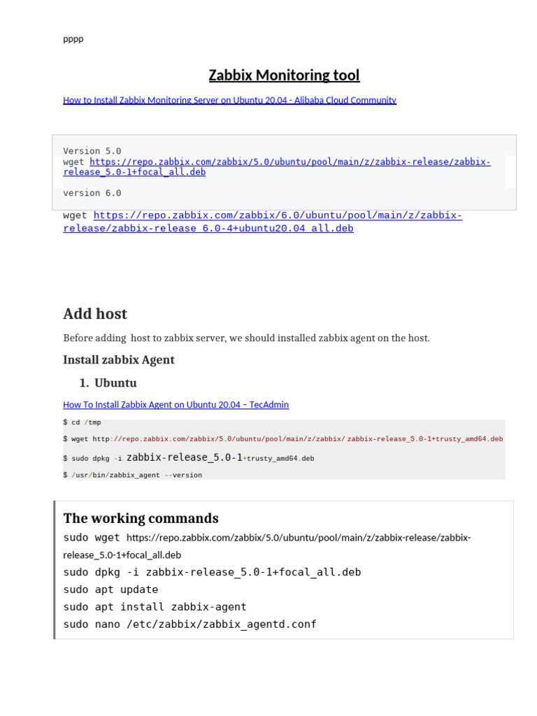 Zabbix | PDF | Sudo | Software