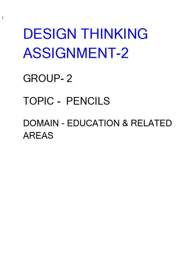 Group-2, Pencil DESIGN THINKING EMPATHY PROCESS | PDF | Pencil | Graphite