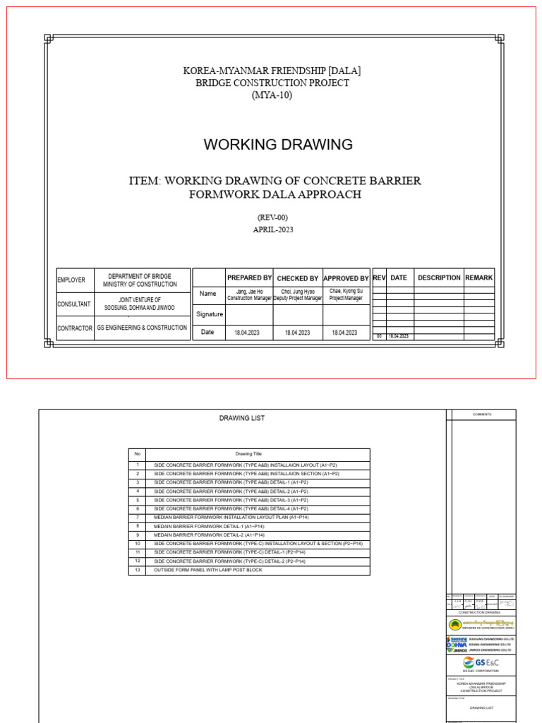 Barrier Formwork DWG | PDF | Building Materials | Civil Engineering