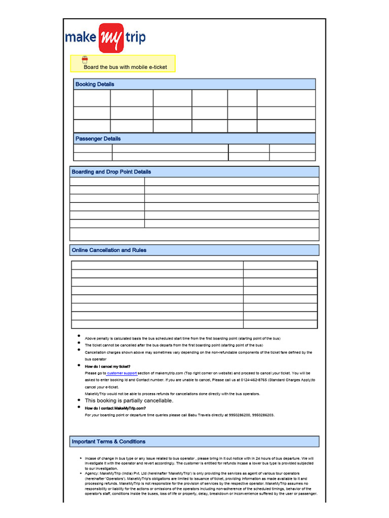 NU711611099180766 Eticket | PDF | Bus | Transport