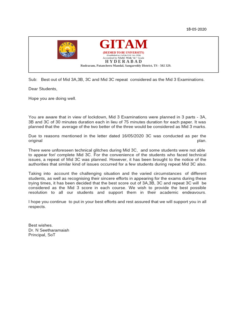 Gitam: Hyderabad | PDF