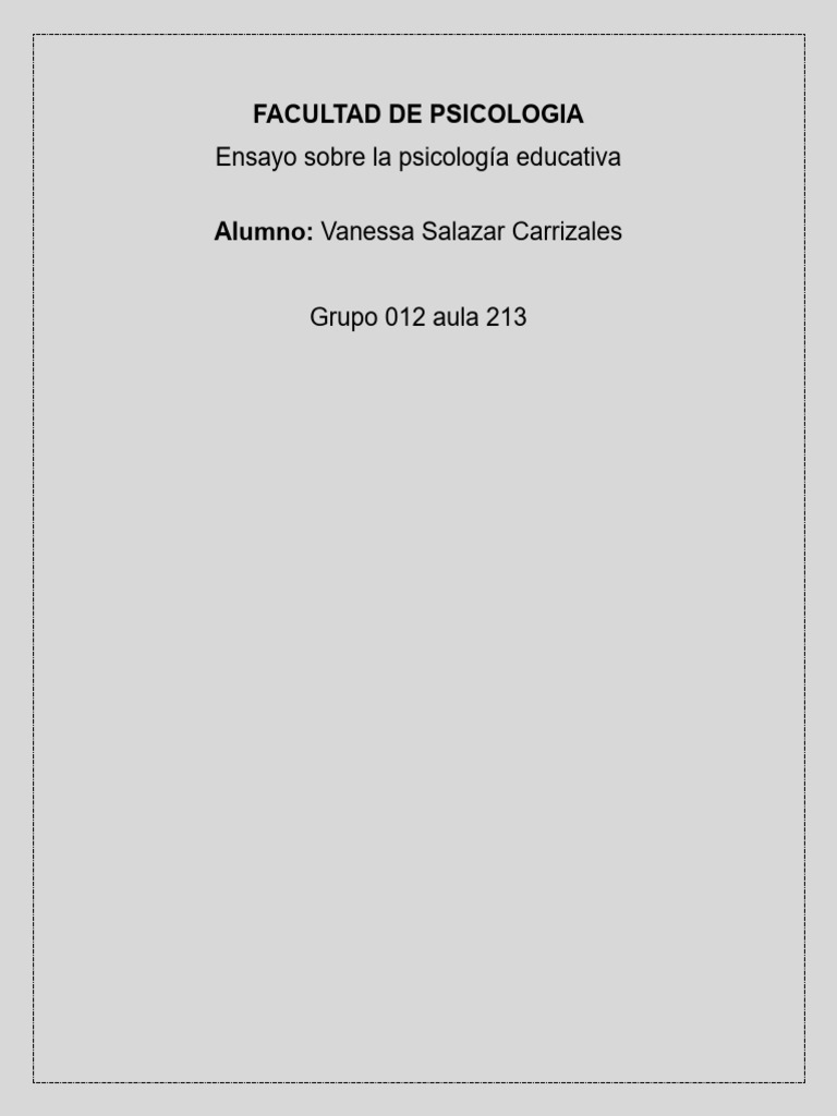 Psicología Educativa: Conceptos Clave | PDF | Salud y bienestar ...