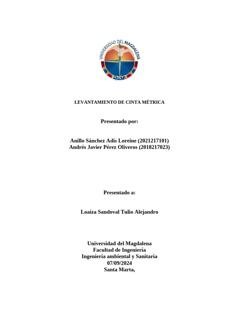 Informe de Levantamiento 2024-2 | PDF | Topografía