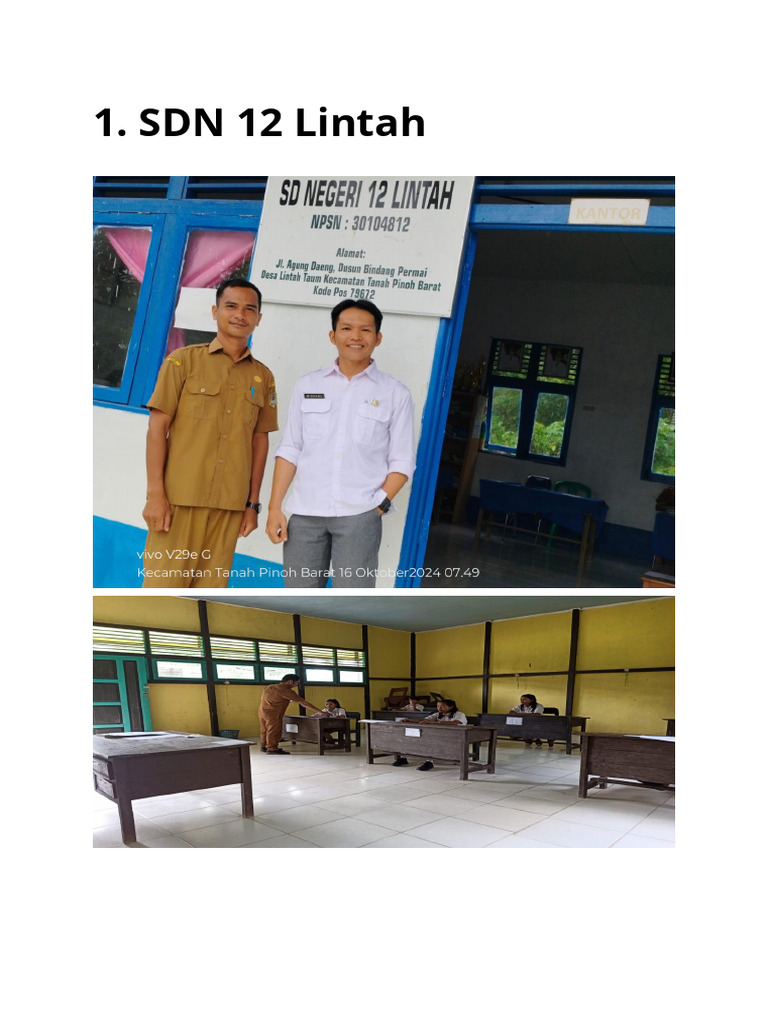 Dokumentasi Pi 4 SDN 12 Lintah | PDF