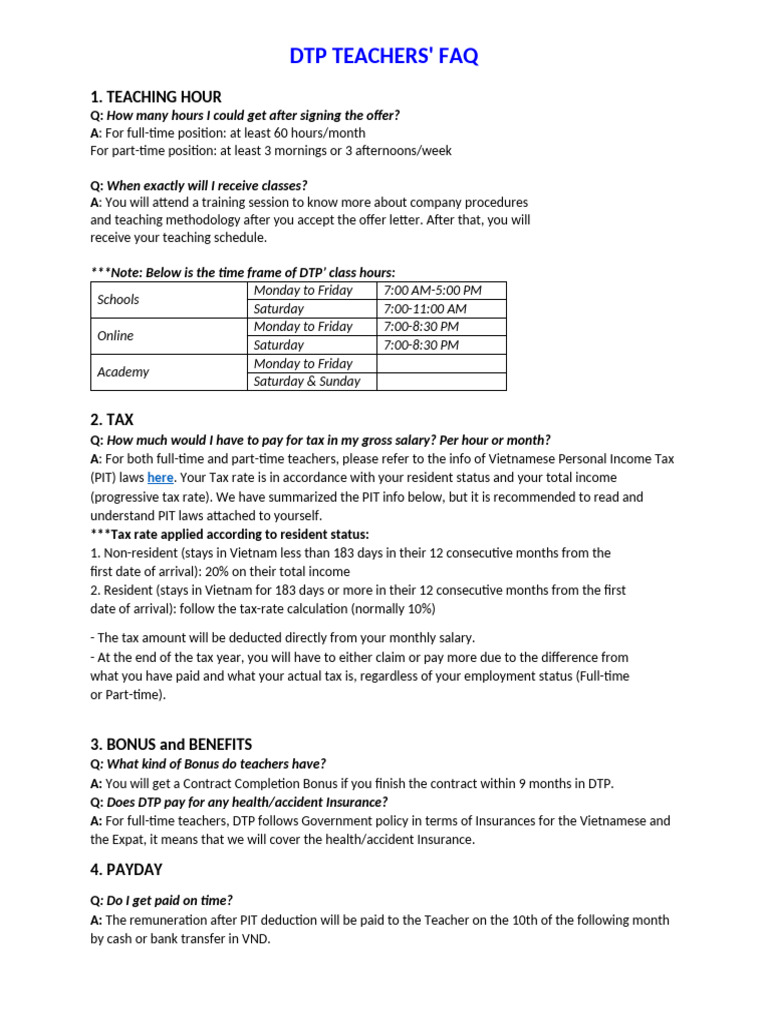 DTP Teacher's FAQ | PDF | Tax Rate | Economies