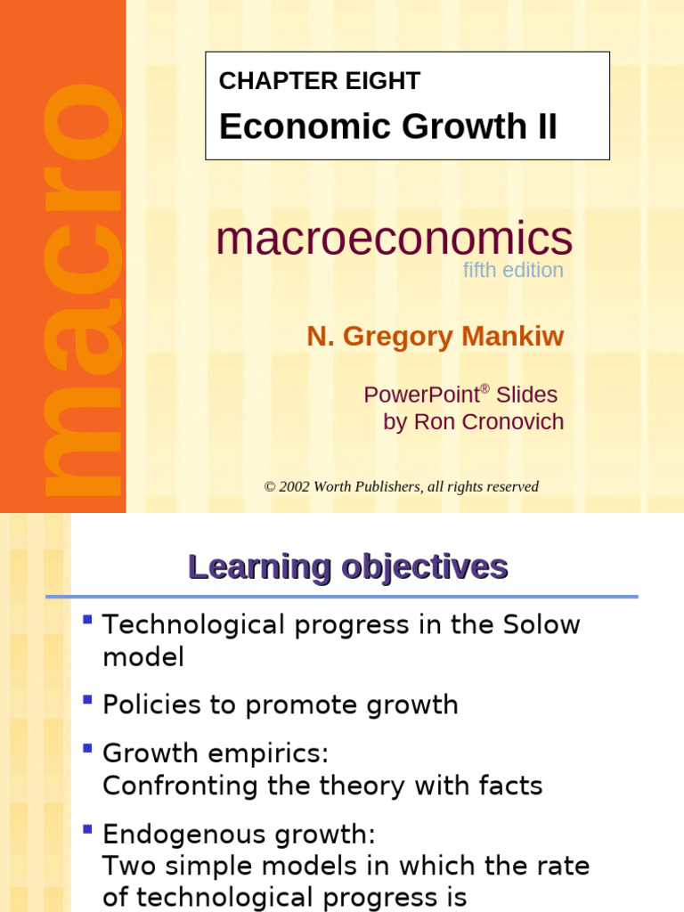CH 8 Economic Growth II | PDF | Economic Growth | Production Function