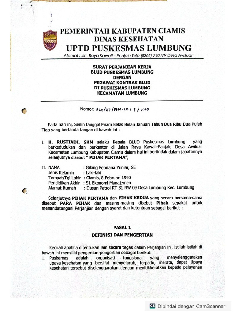 MOU 2023 Gilang Febriana Yuniar | PDF