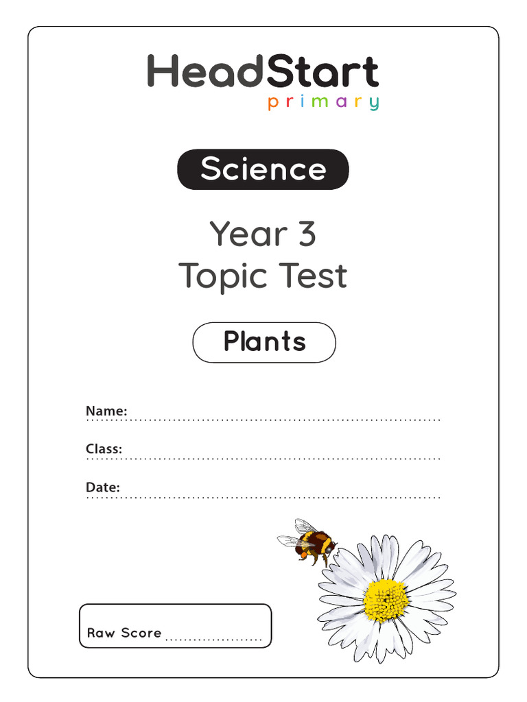 Y3 Science Topic Test-PLANTS-COLOUR | PDF | Flowers | Plants