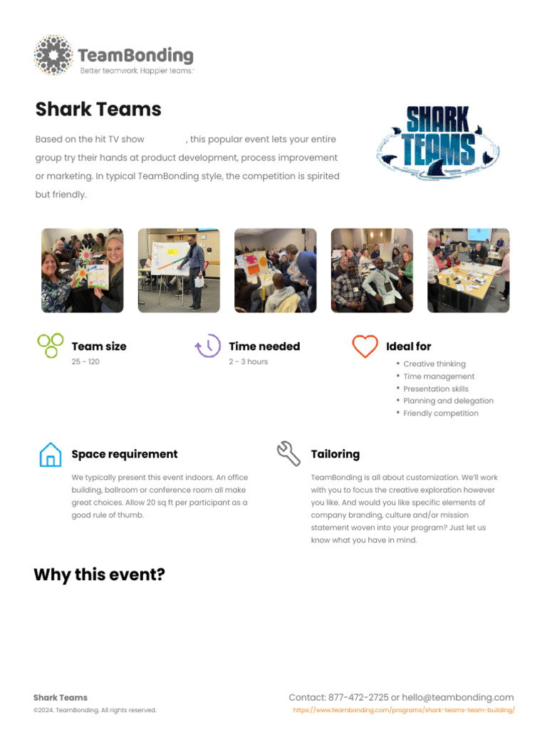 Shark Teams - TeamBonding | PDF