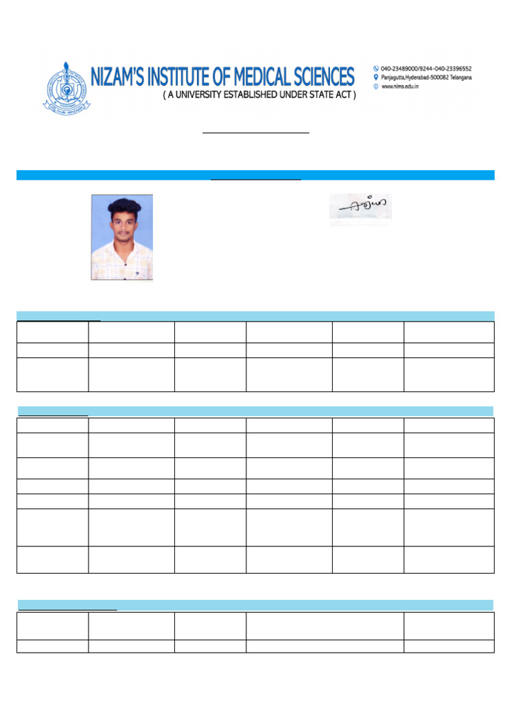 B.Sc AHS Application Form 2024 | PDF