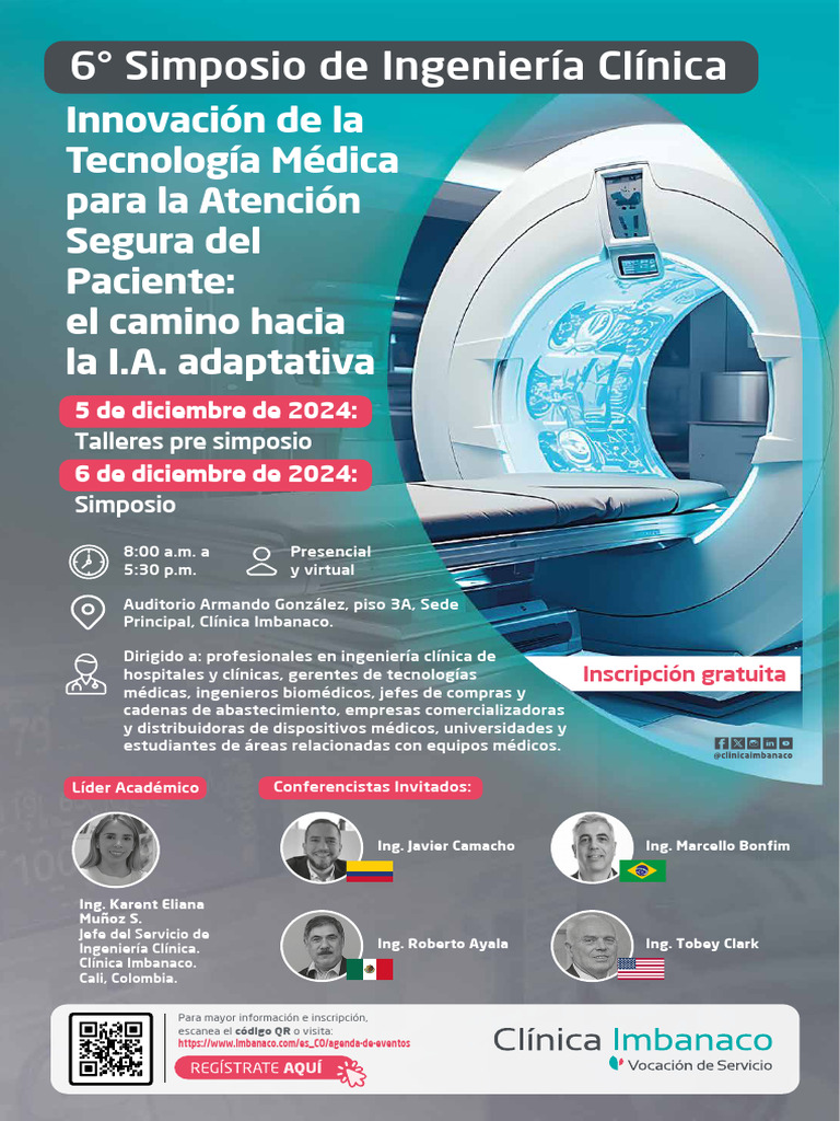 Afiche Simposio 6 Ingenieria Clinica OPCION 2 WEB | PDF | Ciencia y matemáticas