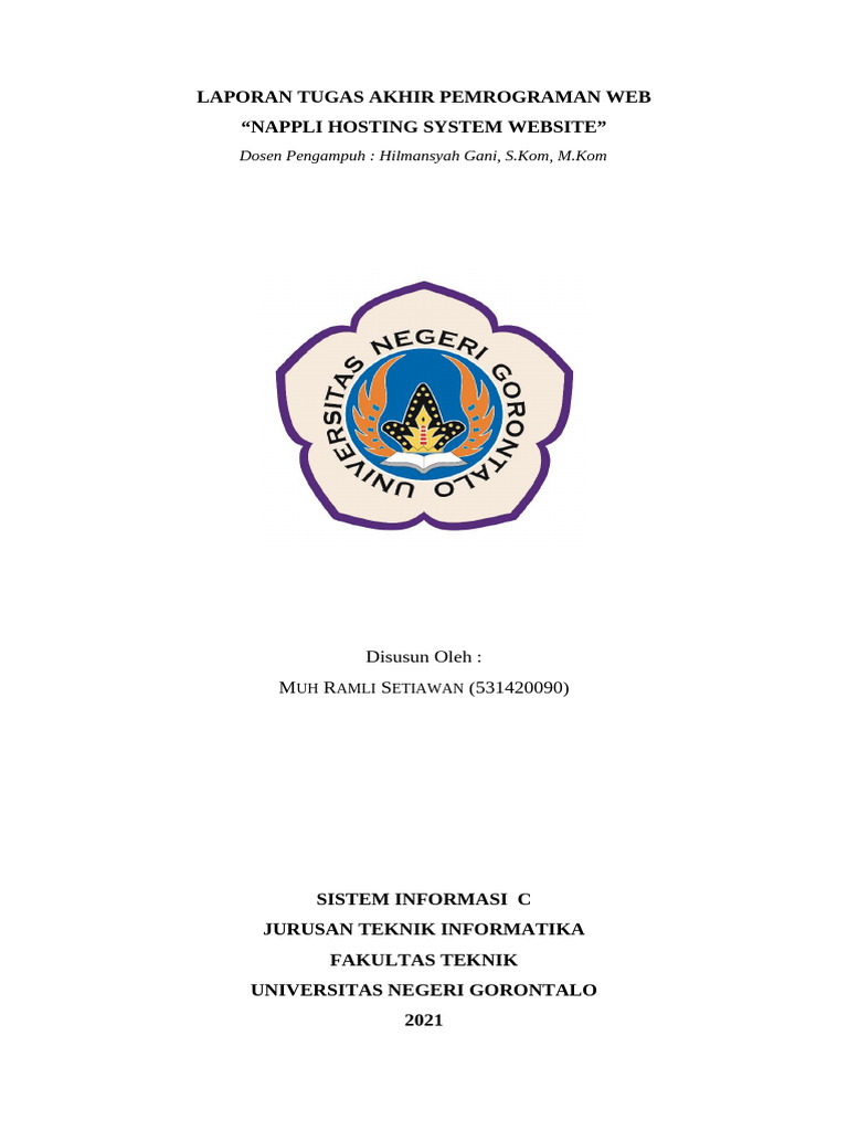 Laporan Tugas Akhir Pemrograman Website | PDF