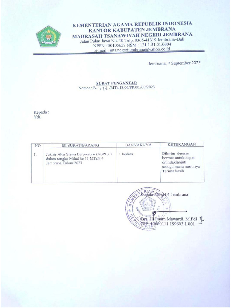 Juknis Pelaksanaan Dan Pengantar | PDF