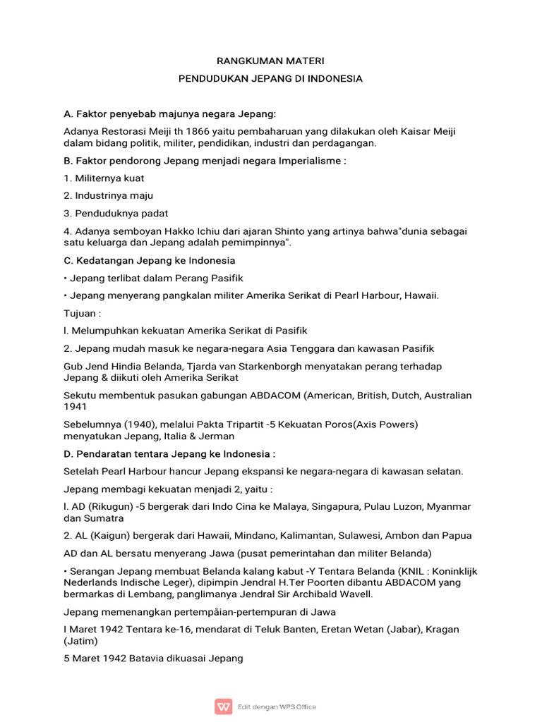 RANGKUMAN MATERI Pend. Jepang | PDF