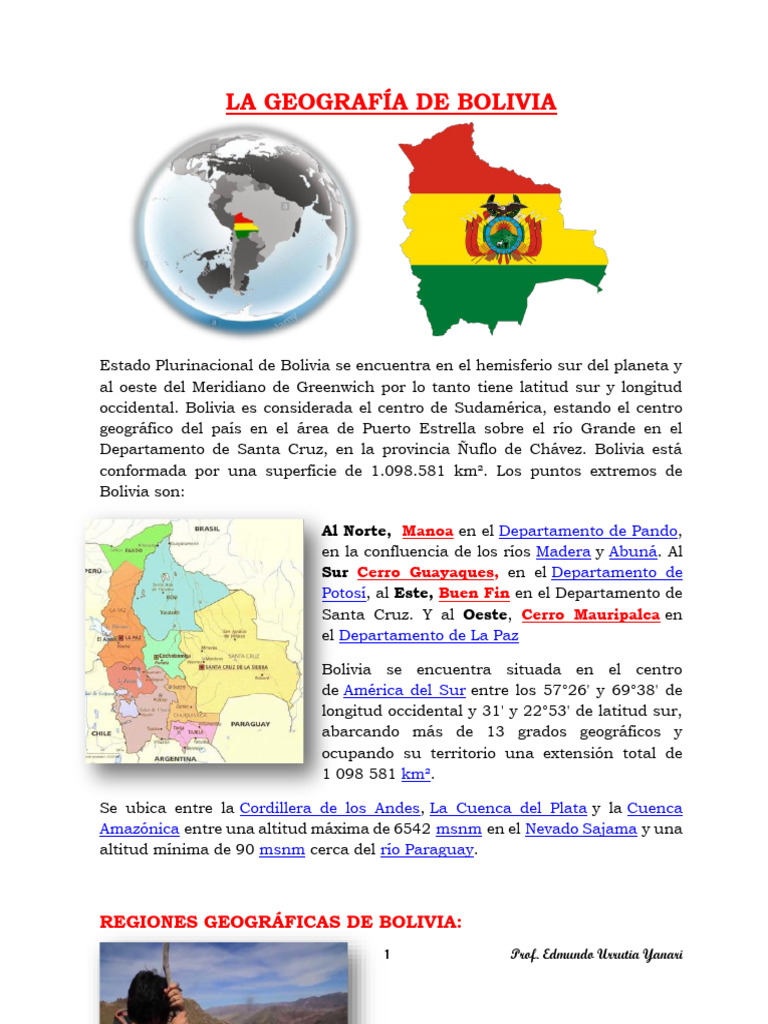 La Geografía de Bolivia | PDF | Ciencias de la Tierra