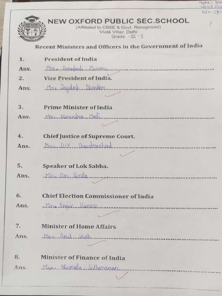 GK Syllabus (Worksheet 1-5) | PDF