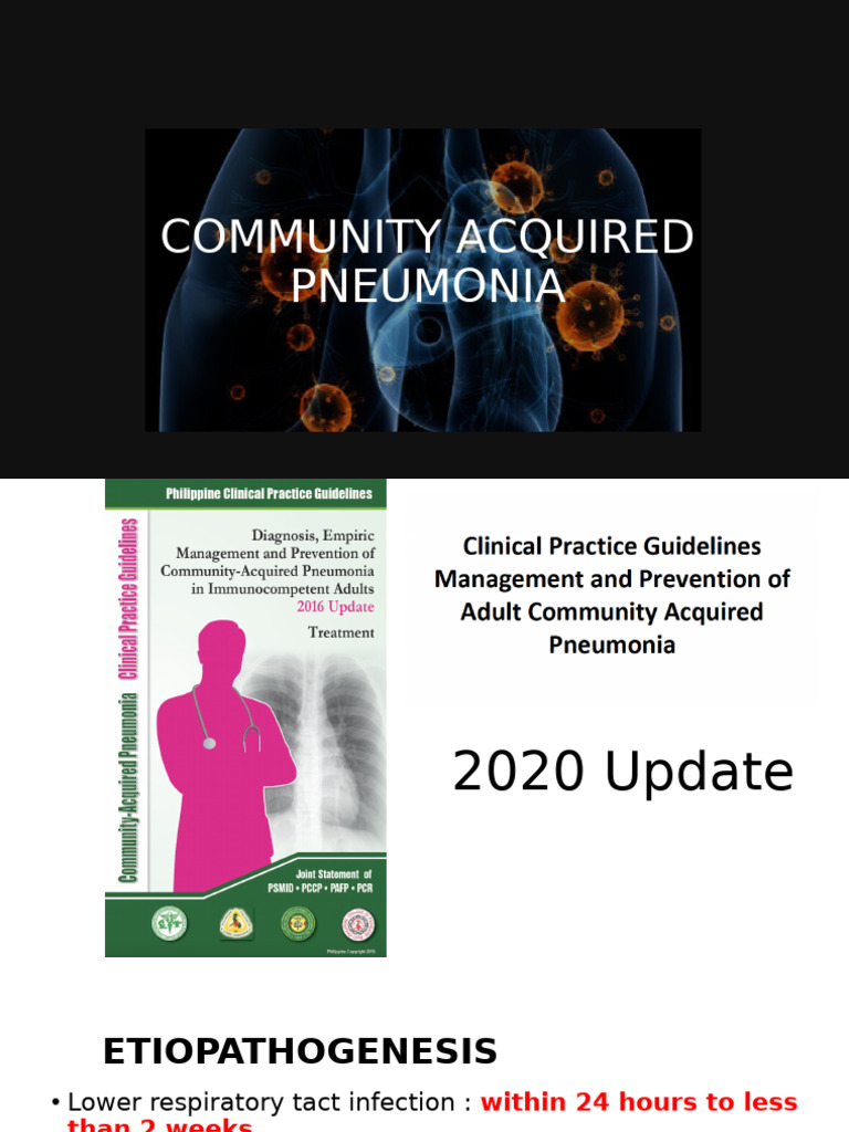 CAP 2020 Lecture | PDF | Pneumonia | Respiratory Diseases