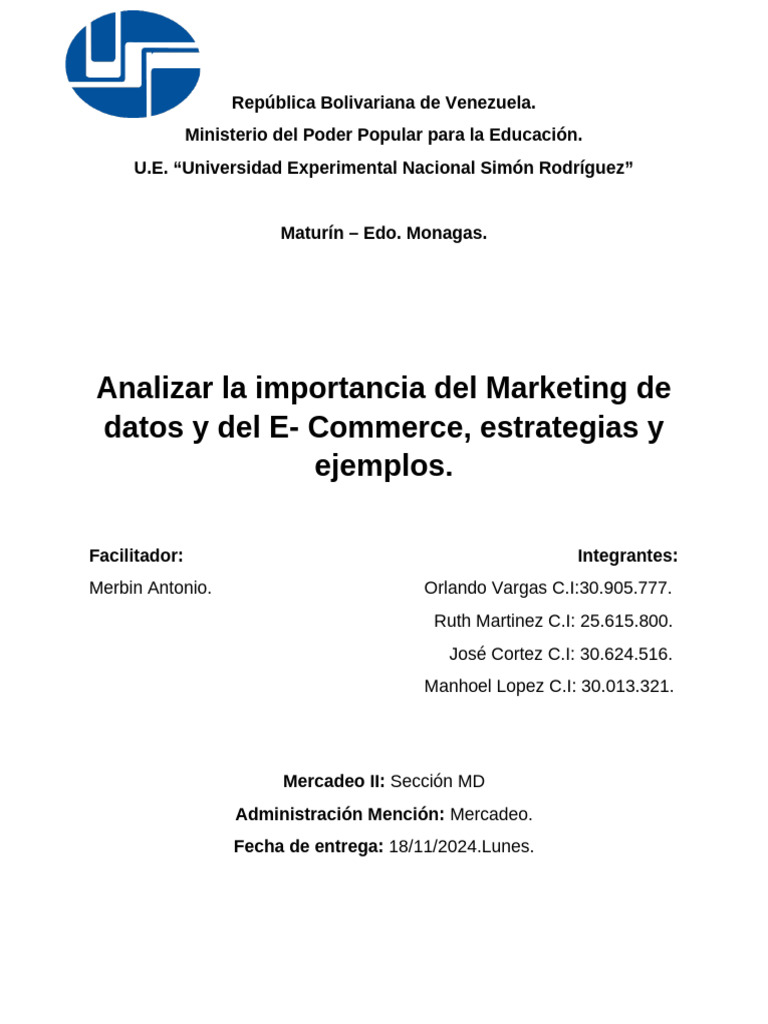 Marketing de Datos y E-Commerce: Claves y Ejemplos | PDF | Comercio ...
