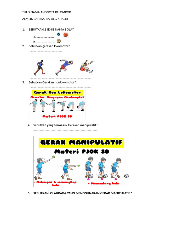 Sebutkan 2 Jenis Nama Bola | PDF