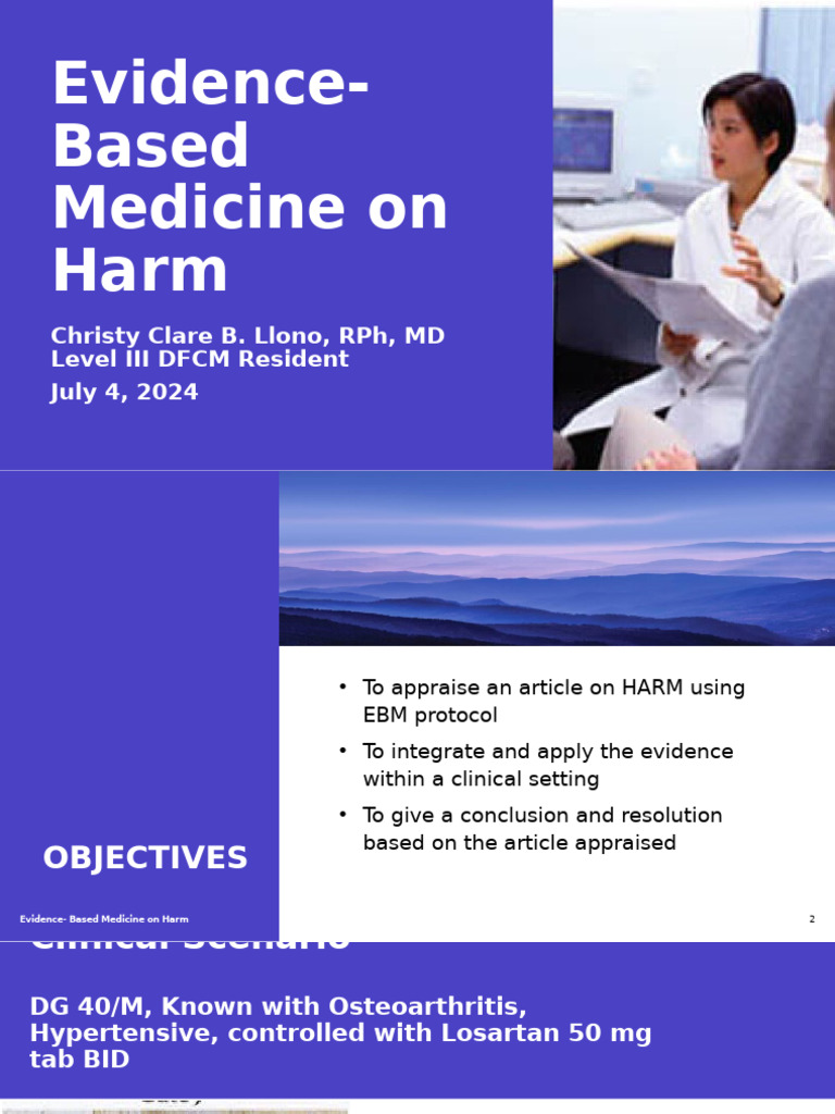 3 Evidence Based Medicine On Harm 07022024 | PDF | Osteoarthritis | Drugs
