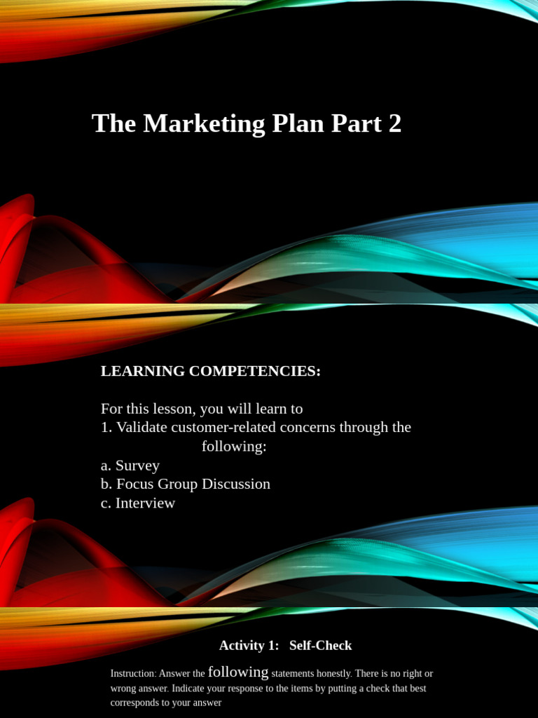 ENTREP2.Pptx Marketing Plan Part 2 | PDF | Focus Group | Questionnaire