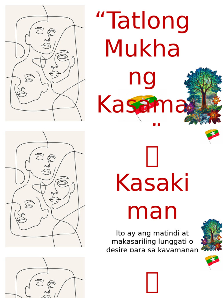 Aralin 5 - Tatlong Mukha NG Kasamaan | PDF