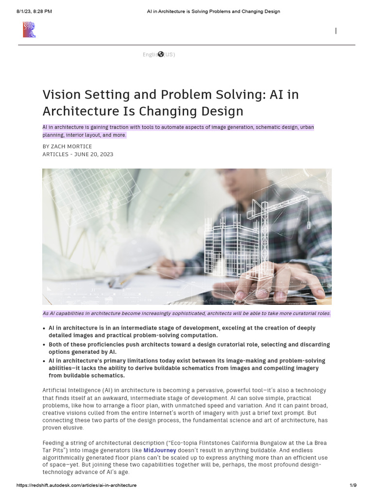 AI in Architecture Is Solving Problems and Changing Design | PDF | Artificial Intelligence ...