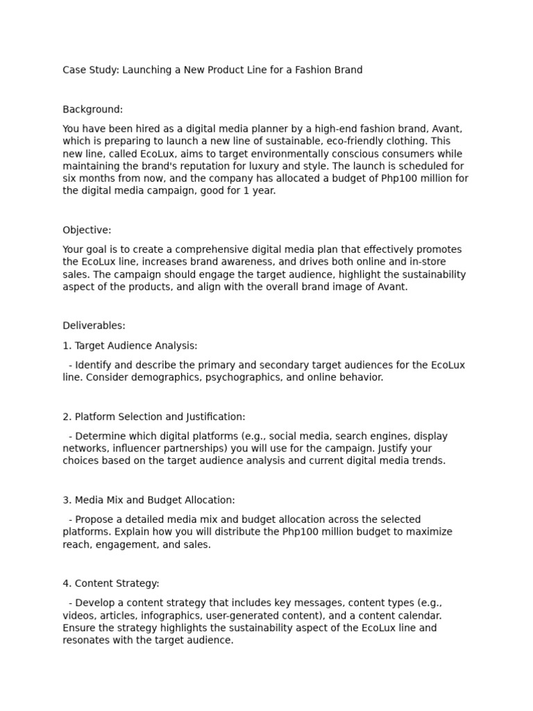 Planning Case Study | PDF | Target Audience | Brand