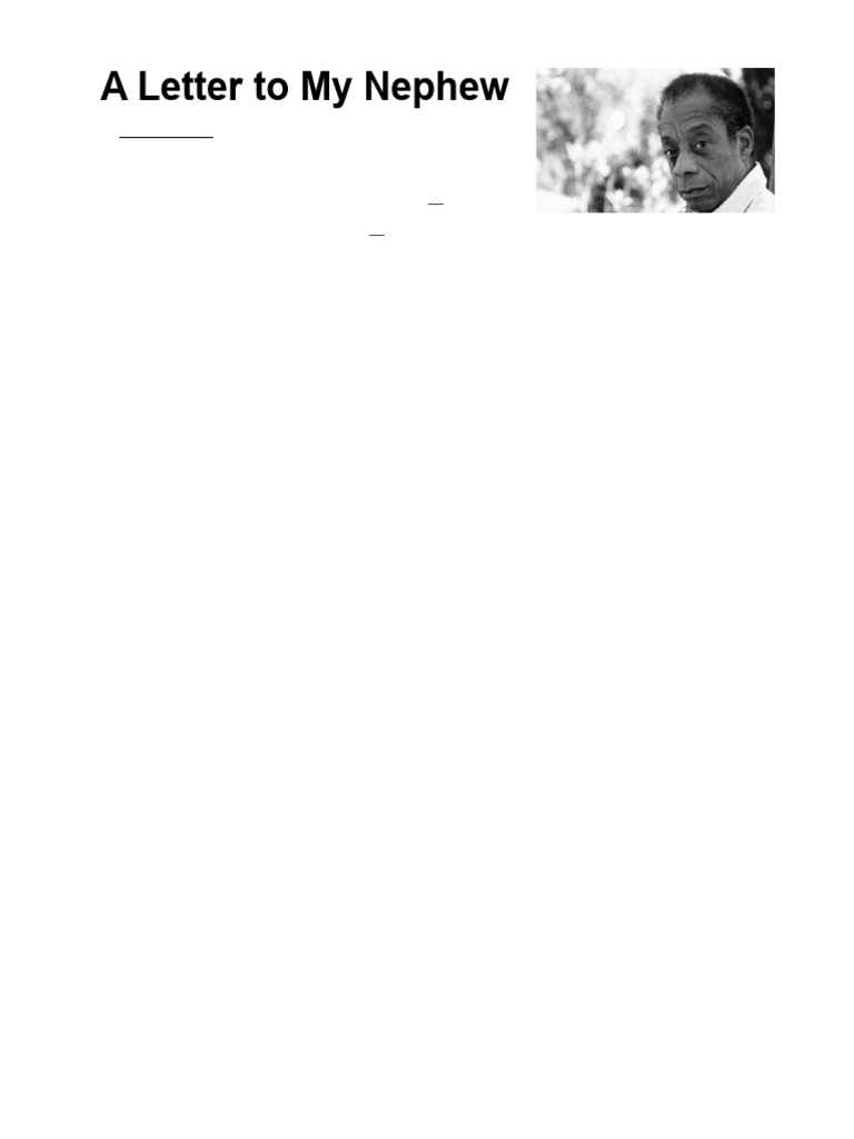 Baldwin, A Letter To My Nephew | PDF