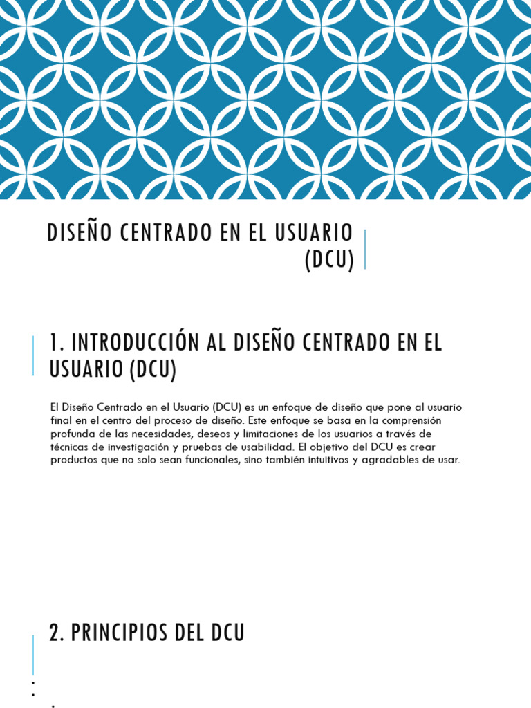 Diseño Centrado en El Usuario (DCU) | PDF | Usabilidad | Diseño
