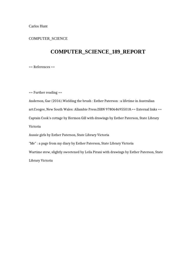 Computer Science 189 Report | PDF | Poetry