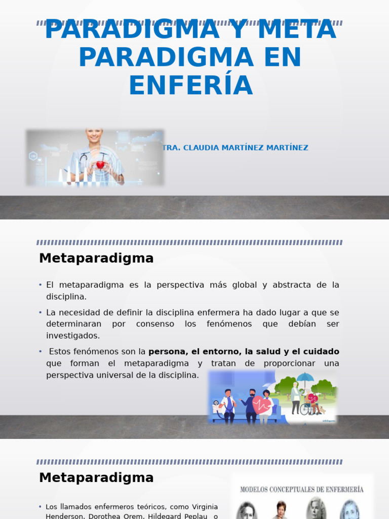 Paradigma y Meta Paradigma en Enfería | PDF | Enfermería | Paradigma