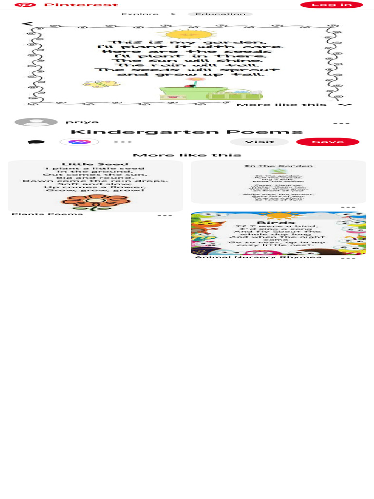 Kindergarten Poems, Kids Poems, Preschool Poems | PDF