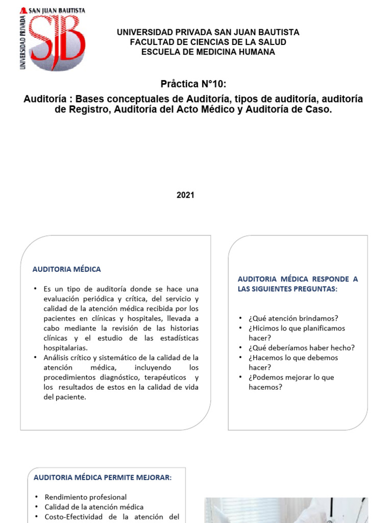 SEM10 | PDF | Auditoría | Médico