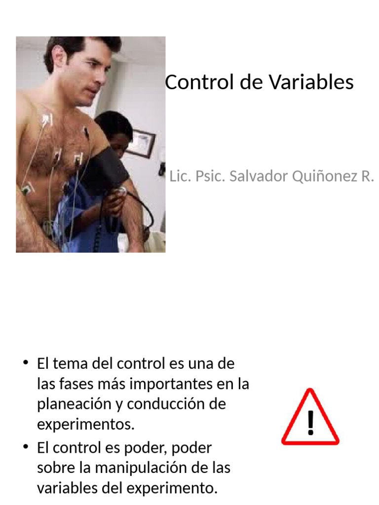 Control de Variables en Experimentos | PDF | Experimentar | Motivación