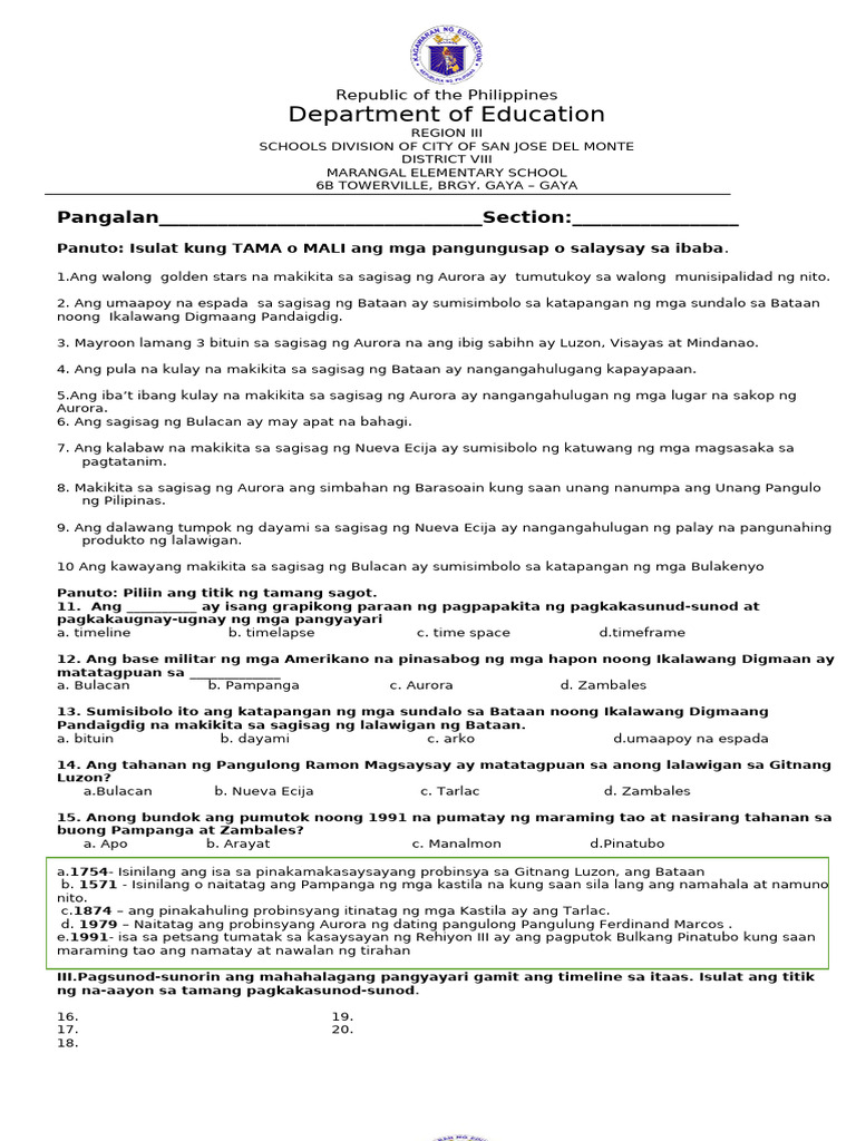 AP Q2 2nd SUMMATIVE | PDF