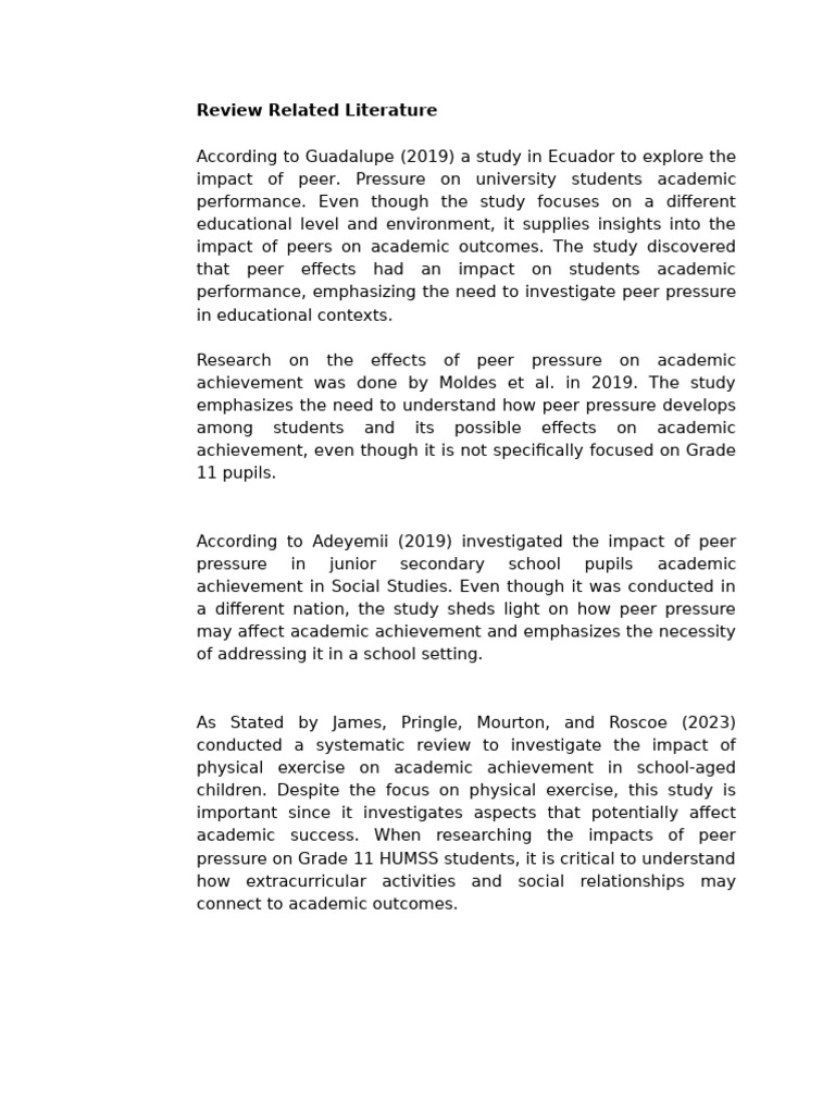 RRL OF RDL | PDF | Social Psychology | Psychology