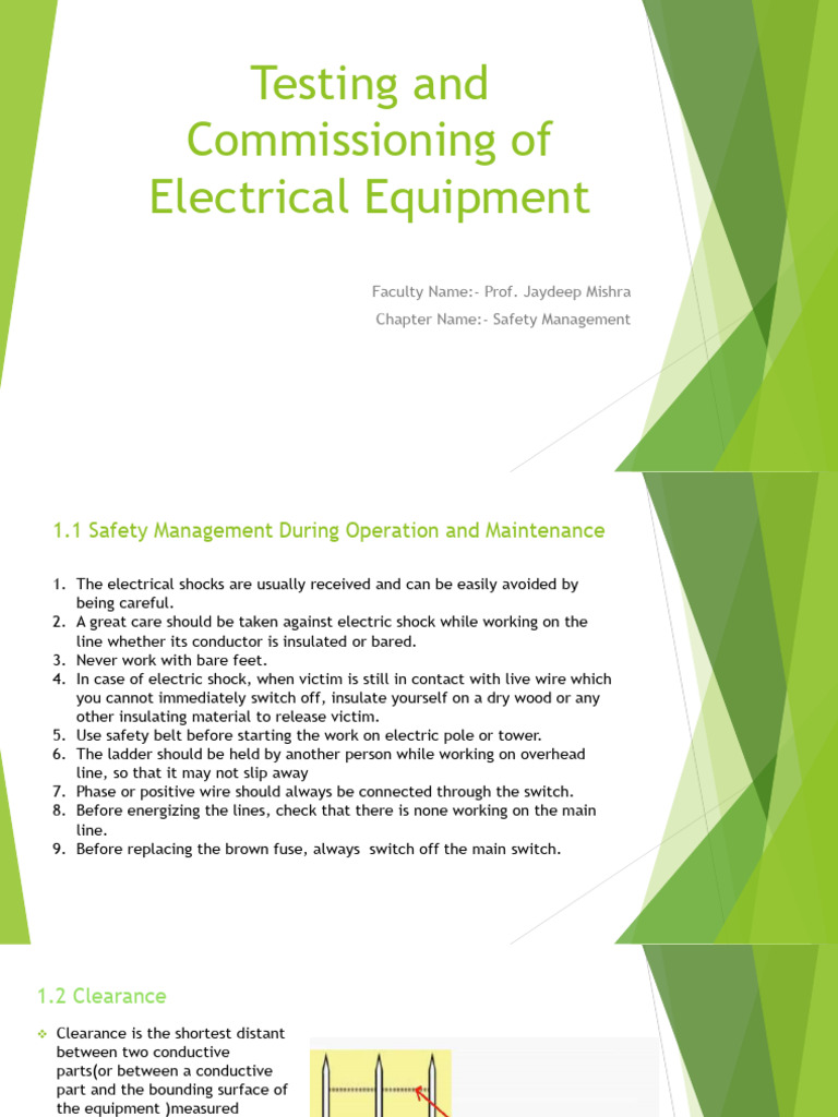 Electrical Equipment Safety & Earthing Guide | PDF | Insulator ...