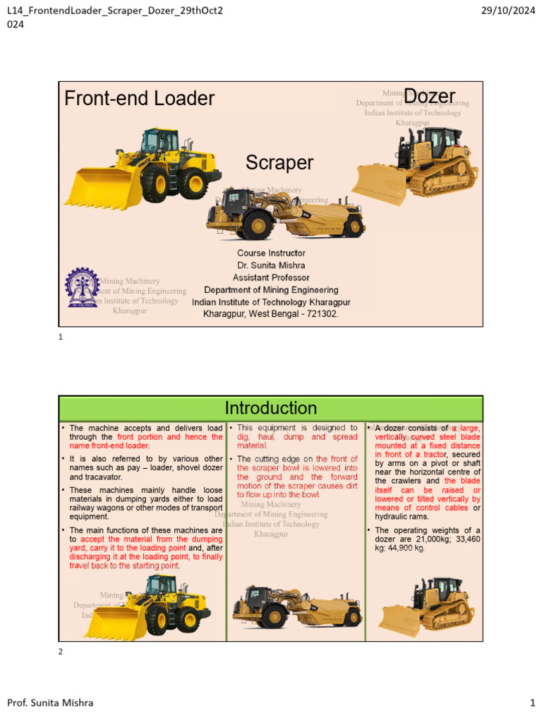 Front-end Loader and Dozer Overview | PDF | Tractor | Loader (Equipment)