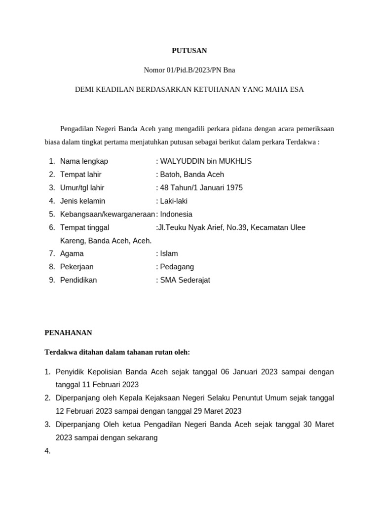 Putusan Akhir Finish | PDF
