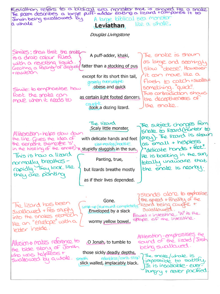 Leviathan - Poem Analysis | PDF