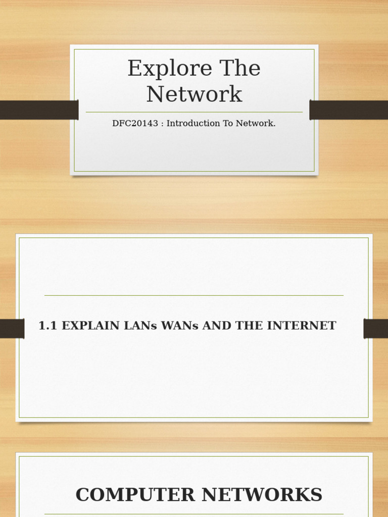 CHAPTER 1 - EXPLORE THE NETWORK - Ext | PDF | Computer Network | Local Area Network